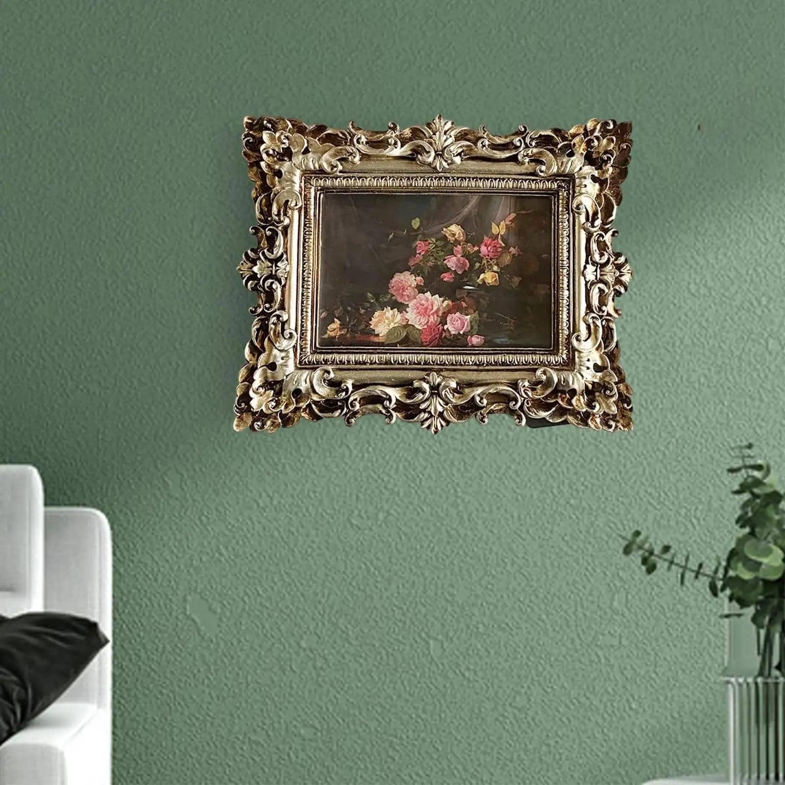 Europietiški retro stiliaus nuotraukų rėmeliai, prabangus gėlių ...